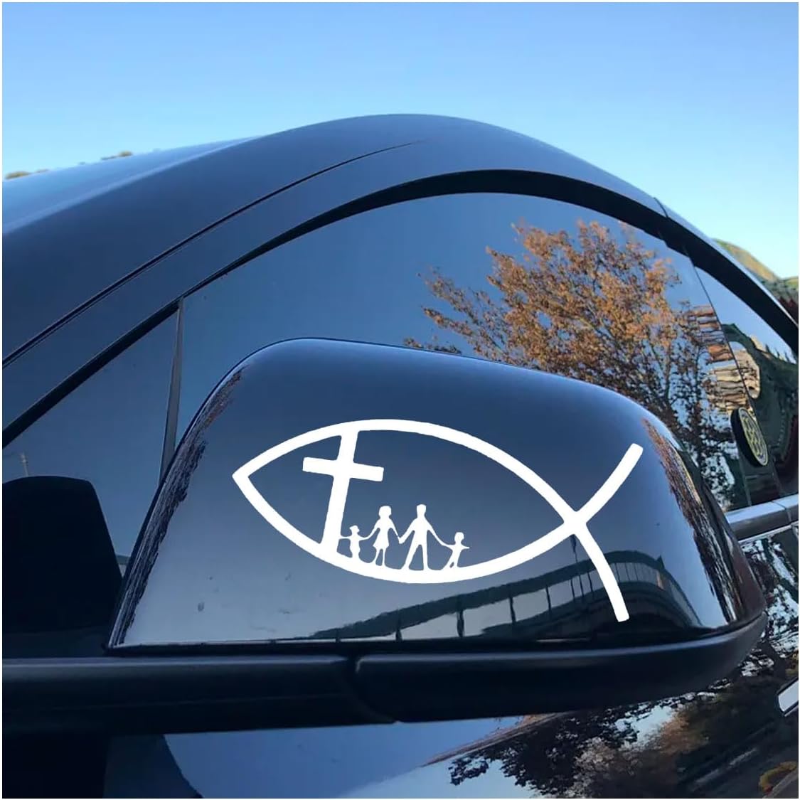 Amazon.com: Family Jesus Fish Sticker Decal, Jesus Cross Stickers ...