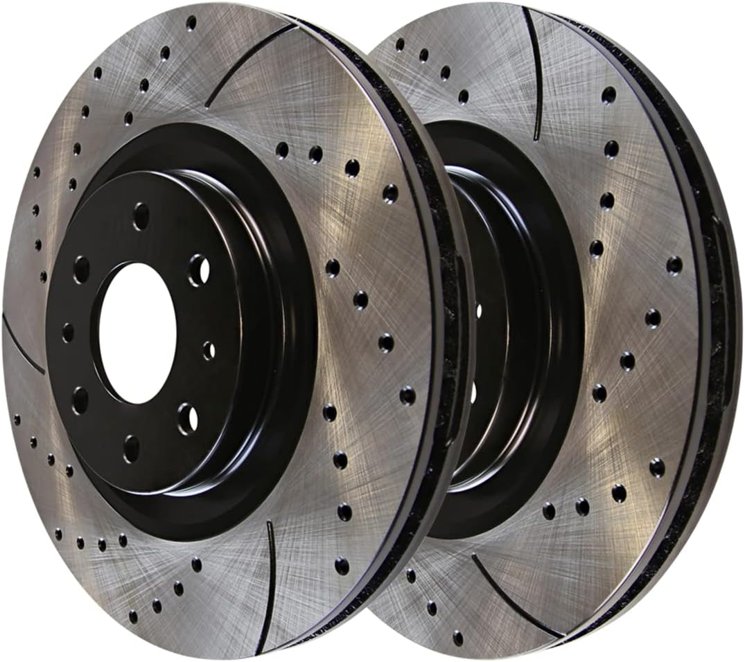 Amazon.com: AutoShack Front Drilled & Slotted Brake Rotors ...