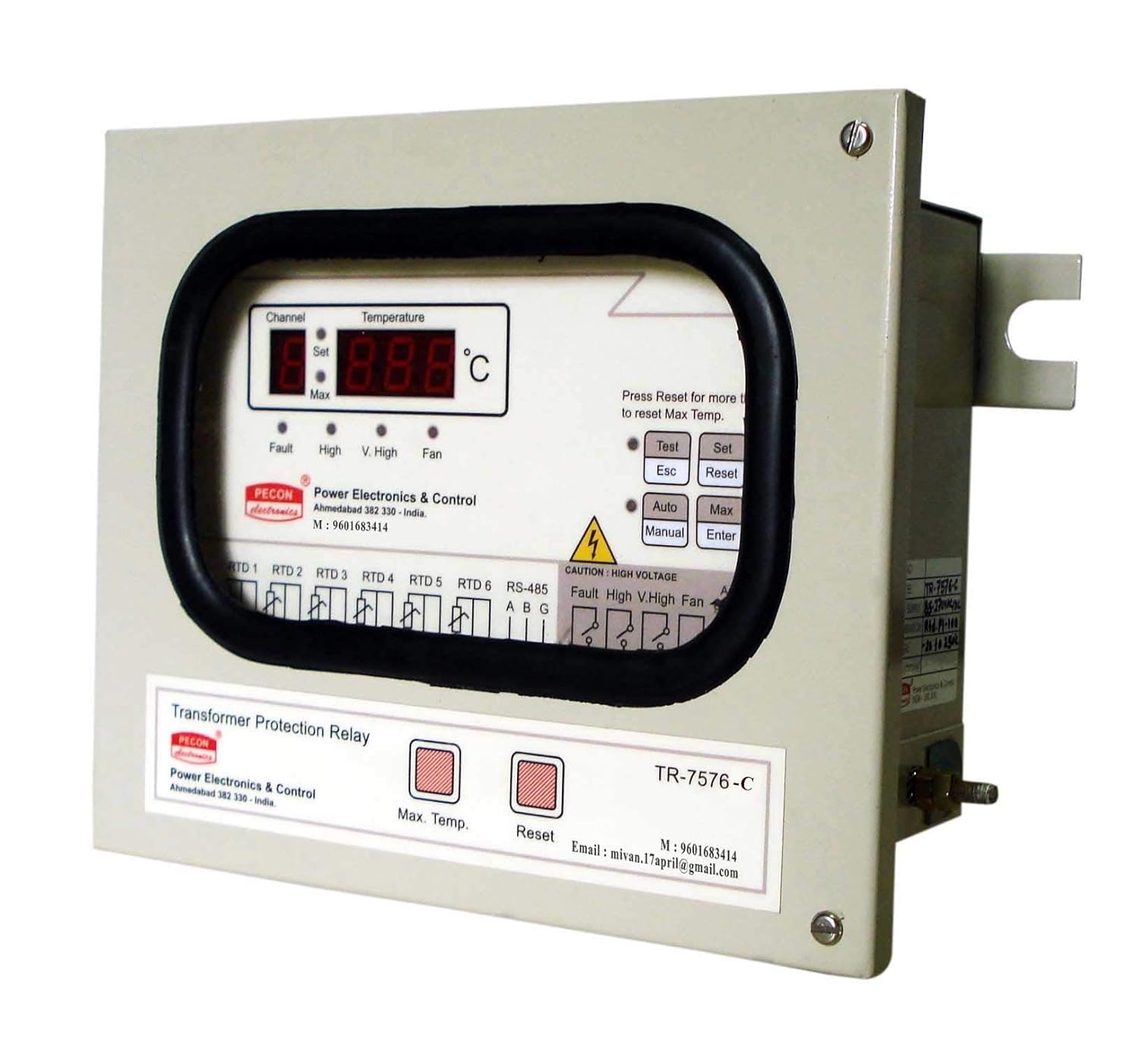 Pecon Make TR-7576-C Transformer Protection Relay (Temperature Scanner ...