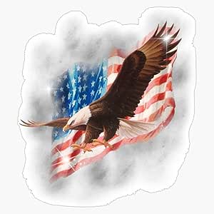 Amazon.com: BZ Trading Bald Eagle Vinyl Decal Wall Laptop Bumper ...