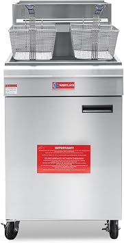 Amazon.com: WESTLAKE Commercial Gas Deep Fryer, Stainless Steel Free ...