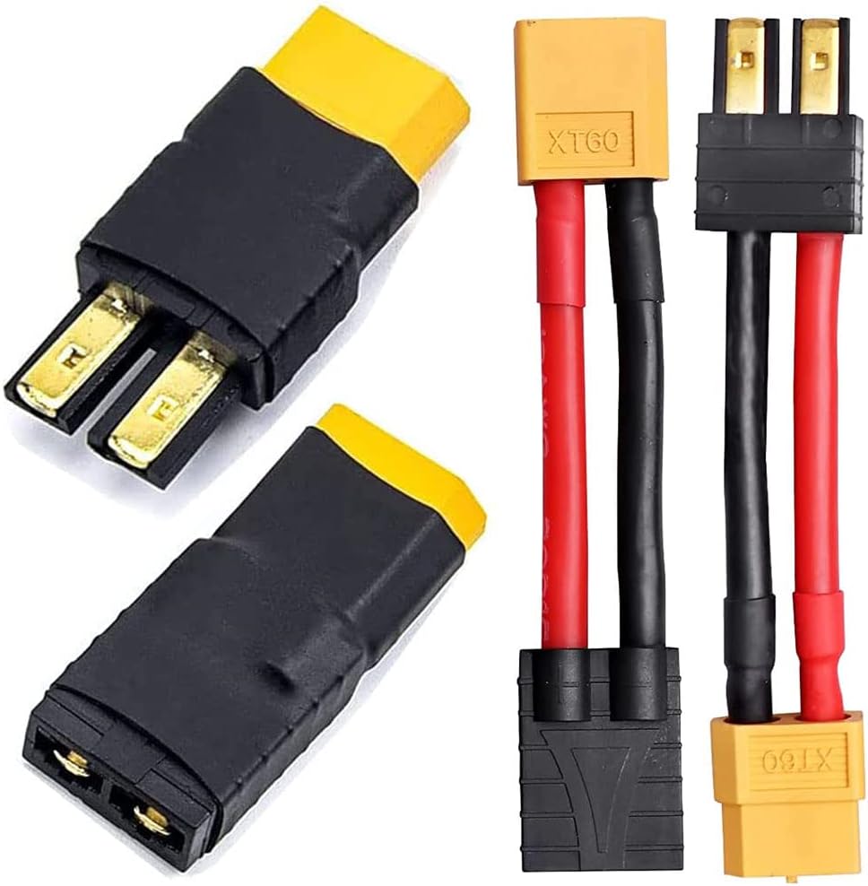 2 Pair RC LiPo Battery Connector Adapter Compatible with Traxxas Plug ...