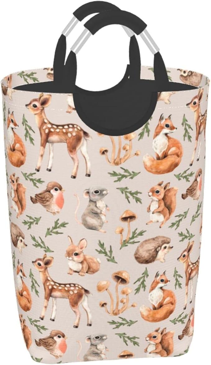 Amazon.com: Gbuzozie Forest Little Animals Laundry Hamper Deer Squirrel ...