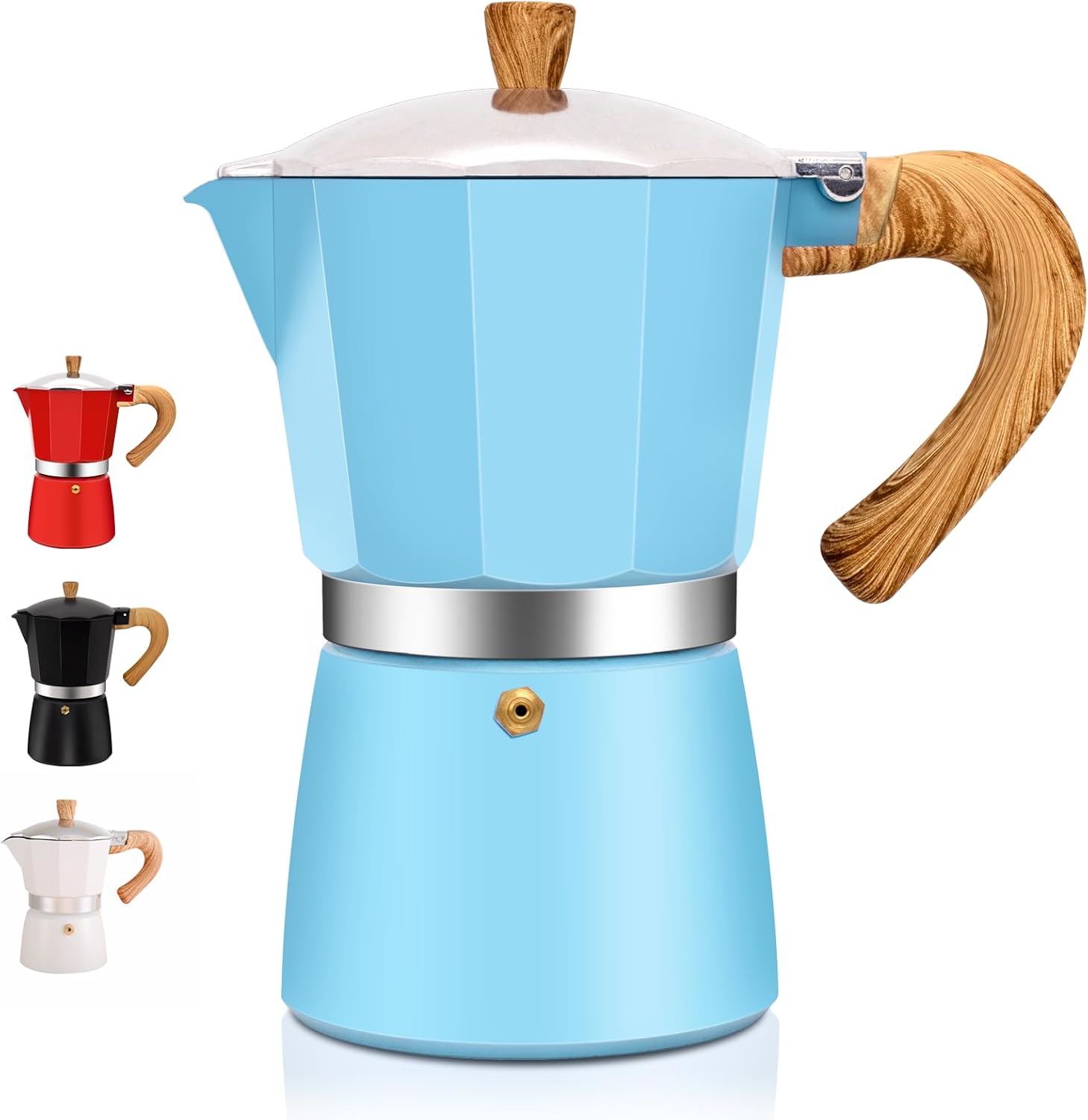 Amazon.com: DITOSH 6 Cup 300 ml 10 oz Aluminum Espresso Stovetop ...