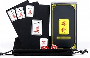 Amazon.co.jp: Mini Mahjong Tiles Game Black Board Game Solitaire ...