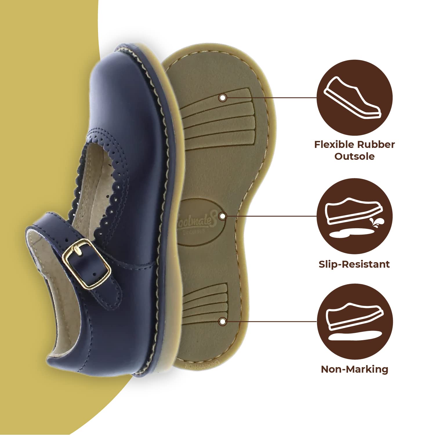 Snapklik.com : FOOTMATES Allie Leather Mary Jane Girls Party Dress Hard ...