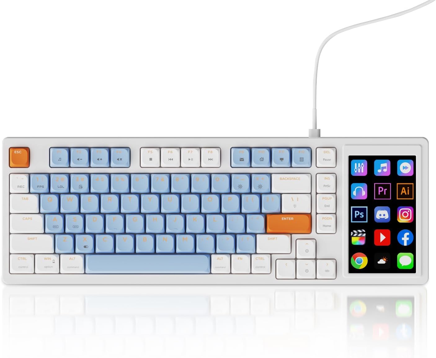 DAIDAI AKP815 75% Gasket Low Profile Mechanical Keyboard with 4.33" LCD ...