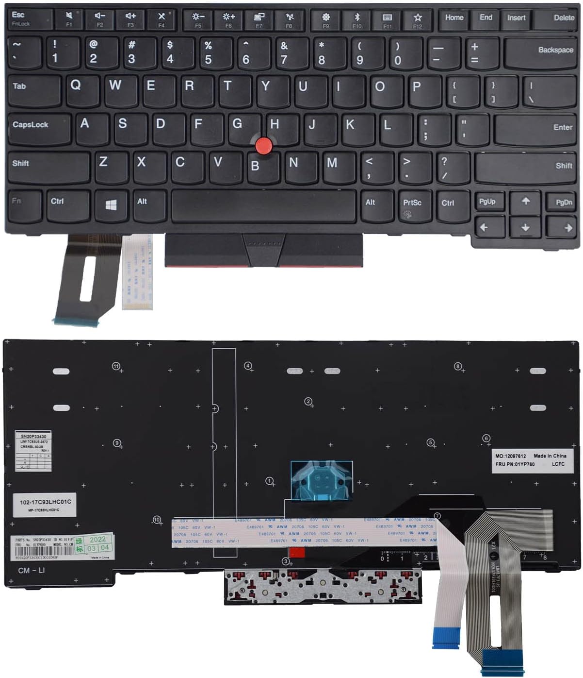 Amazon.com: SUNMALL Replacement Keyboard Compatible with Lenovo IBM ...