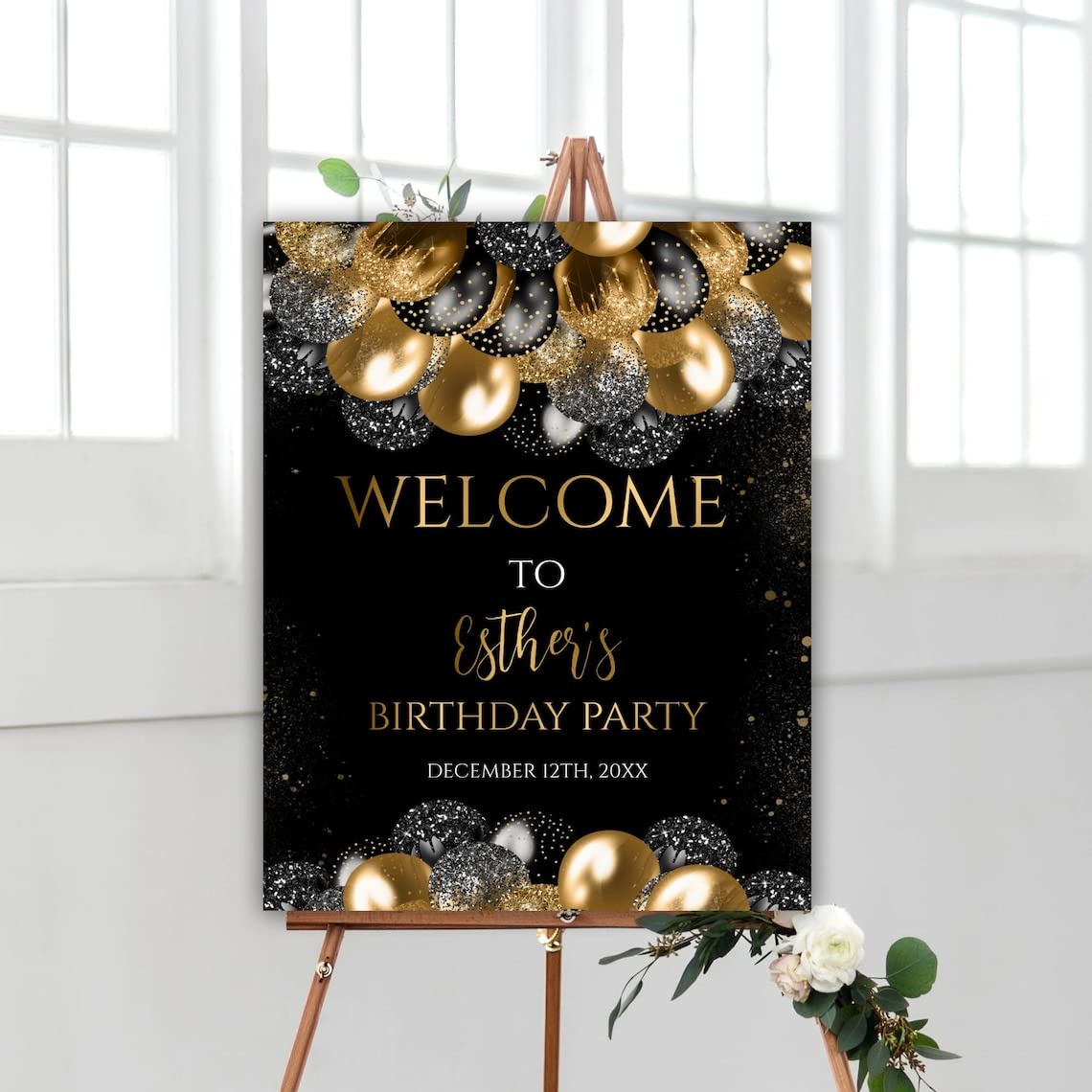 Amazon.com : Generic Birthday Welcome Sign, Birthday Party Sign, Custom ...