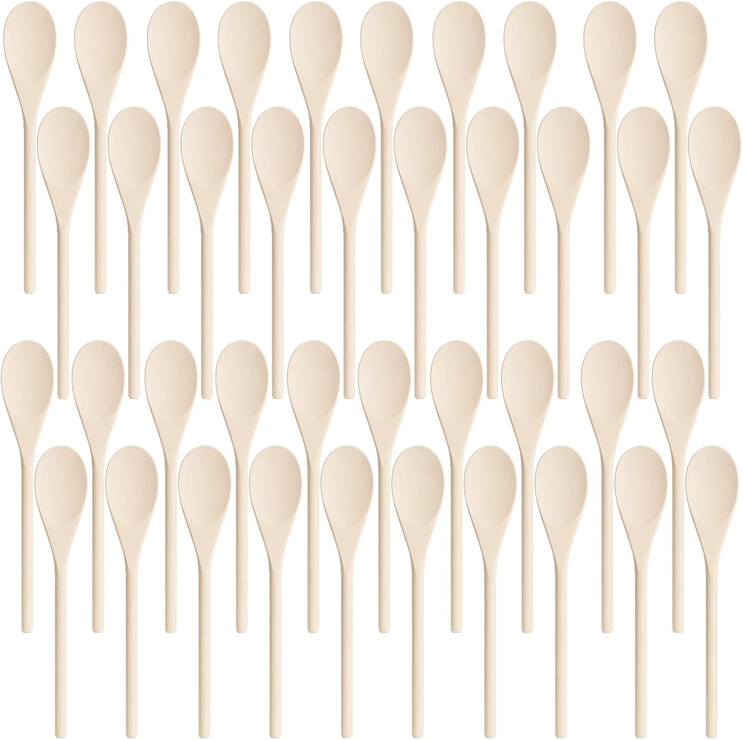 Amazon.com: 50 PCS Wooden Spoons for Crafts - 9.8 Inches Kitchen Wooden ...