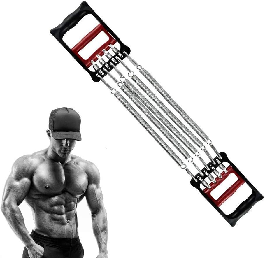 Chest Expander Profi Expander,Expander mit 5 Federn, mit abnehmbaren ...