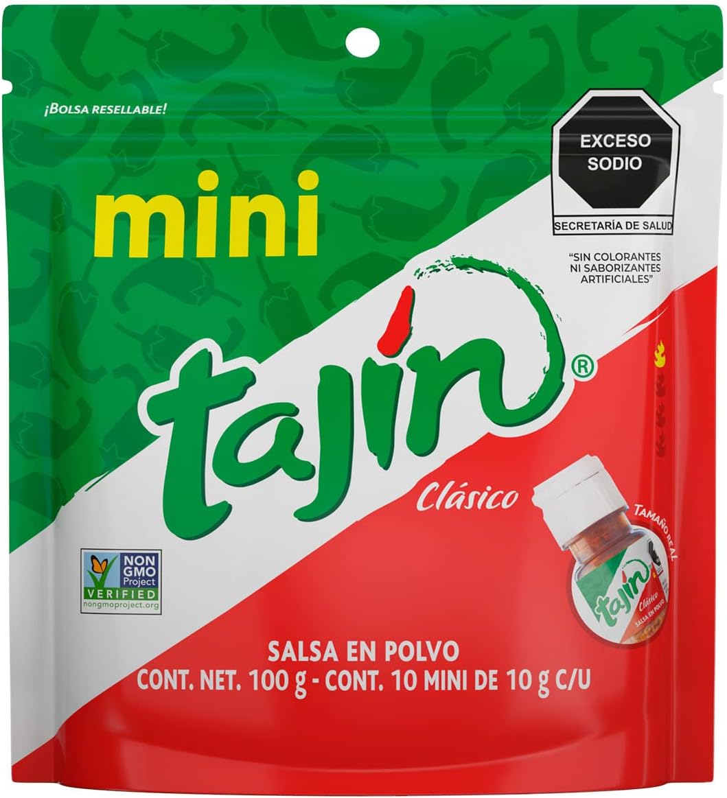 Tajín Mini 10 piezas, 10Gr. c/u : Amazon.com.mx: Alimentos y Bebidas