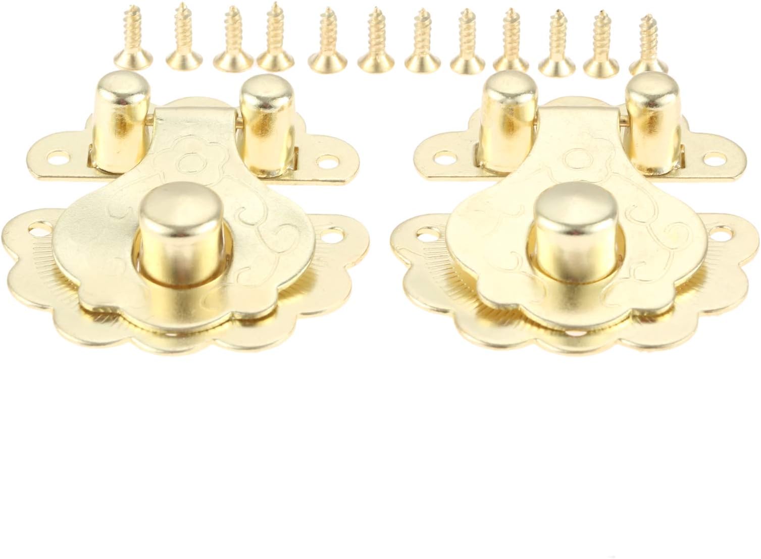 Polished Solid Brass Hasp Set - Furniture Drawers Cabinet Doors Chest ...