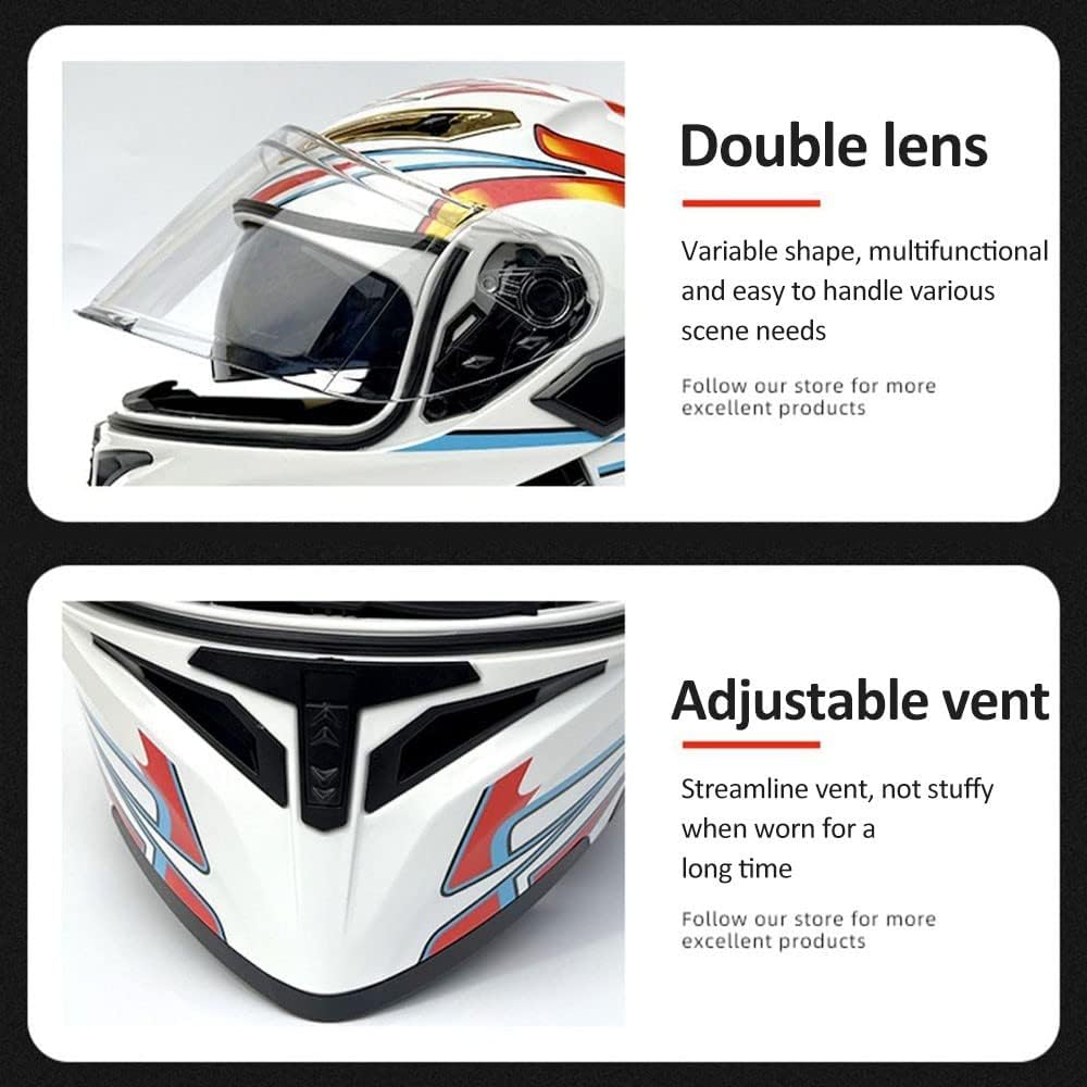 Motorcycle Modular Bluetooth Helmet DOT Approved Flip Up Front Helmets ...