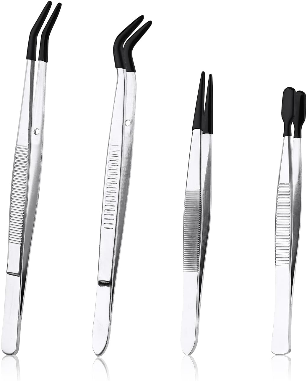 Amazon.com: AOZUO Rubber Tipped Tweezers, 2PCS PVC Coated Flat Tip ...