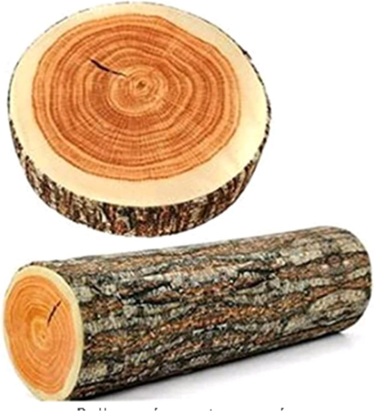 Amazon.com: LuxeOne Natural Round Stump Throw Pillow, 3D Digital Print ...