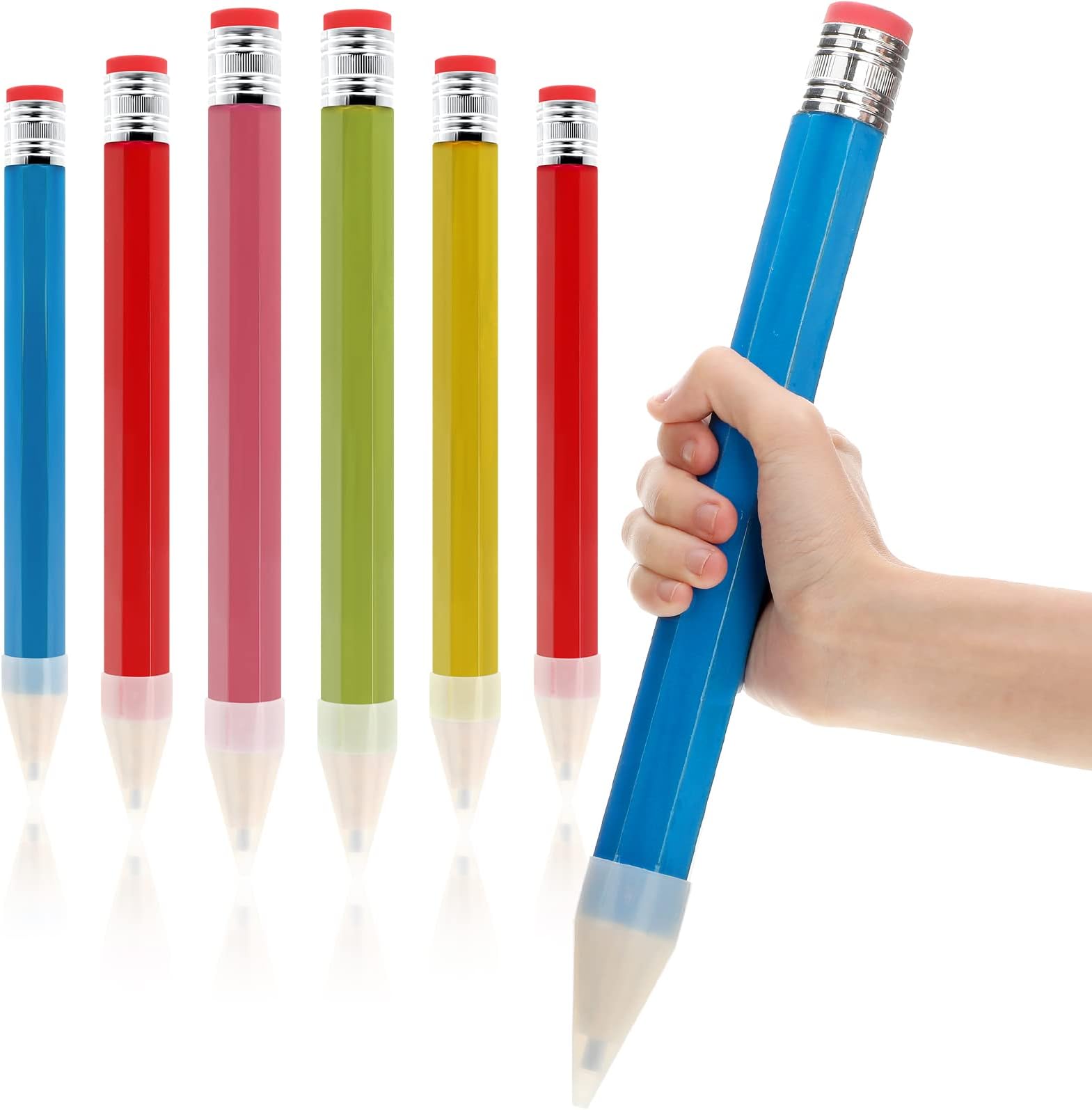 Amazon.com : Tinlade 6 Pcs Wooden Jumbo Pencils for Prop, Funny Huge ...