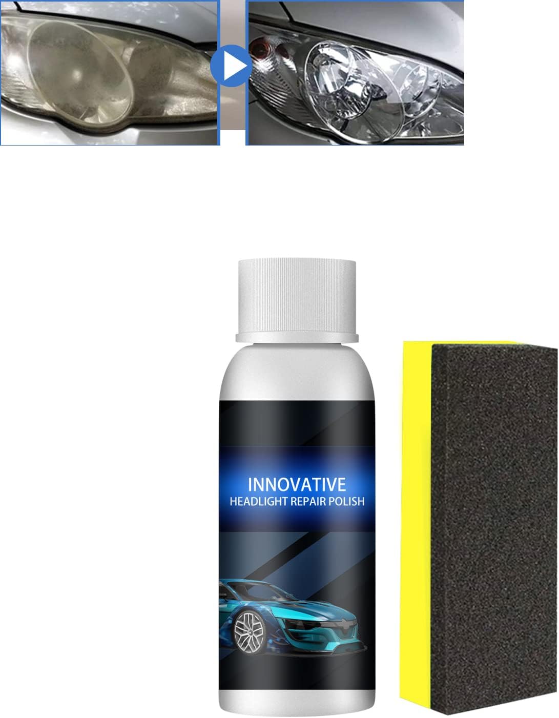 Amazon.com: Bonseor Innovative Headlight Repair Polish, Car Headlight ...