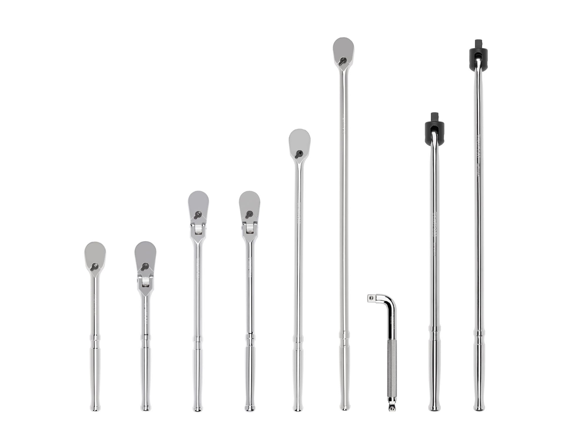 TEKTON 1/2 Inch Drive Ratchet, L-Handle, and Breaker Bar Set (9-Piece ...