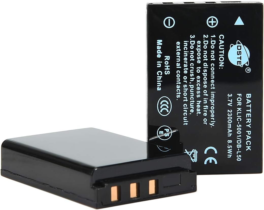Amazon.com: Batmax 2X 2400mAh KLIC-5001 Li-ion Battery for Fuji NP-60 ...