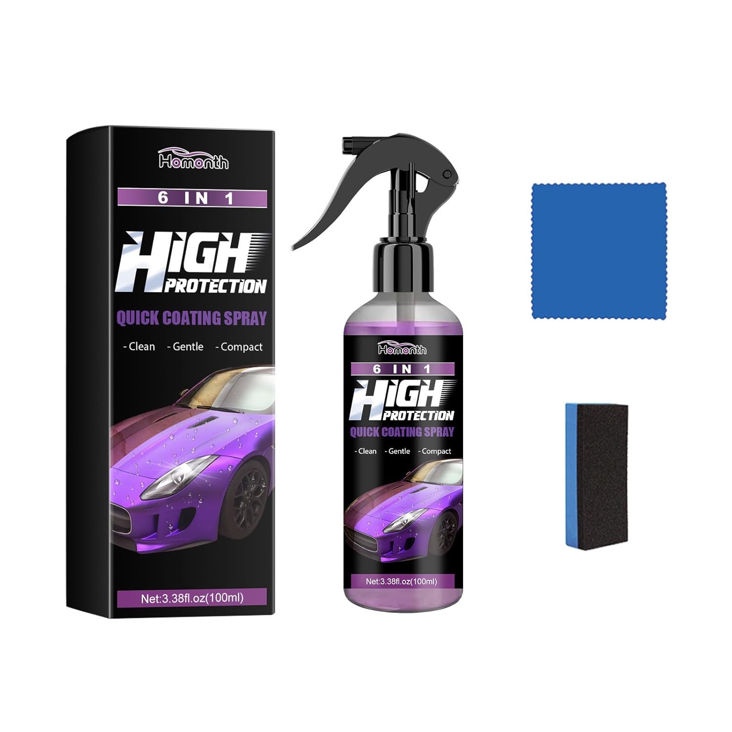 High Protection 6 in 1 Spray, 3 in 1 High Protection Quick Car Ceramic ...