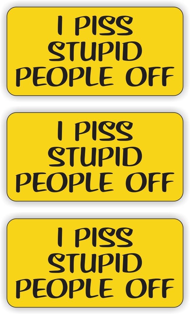 Amazon.com: I Piss Stupid People Off Hard Hat Sticker / Decal / Label ...