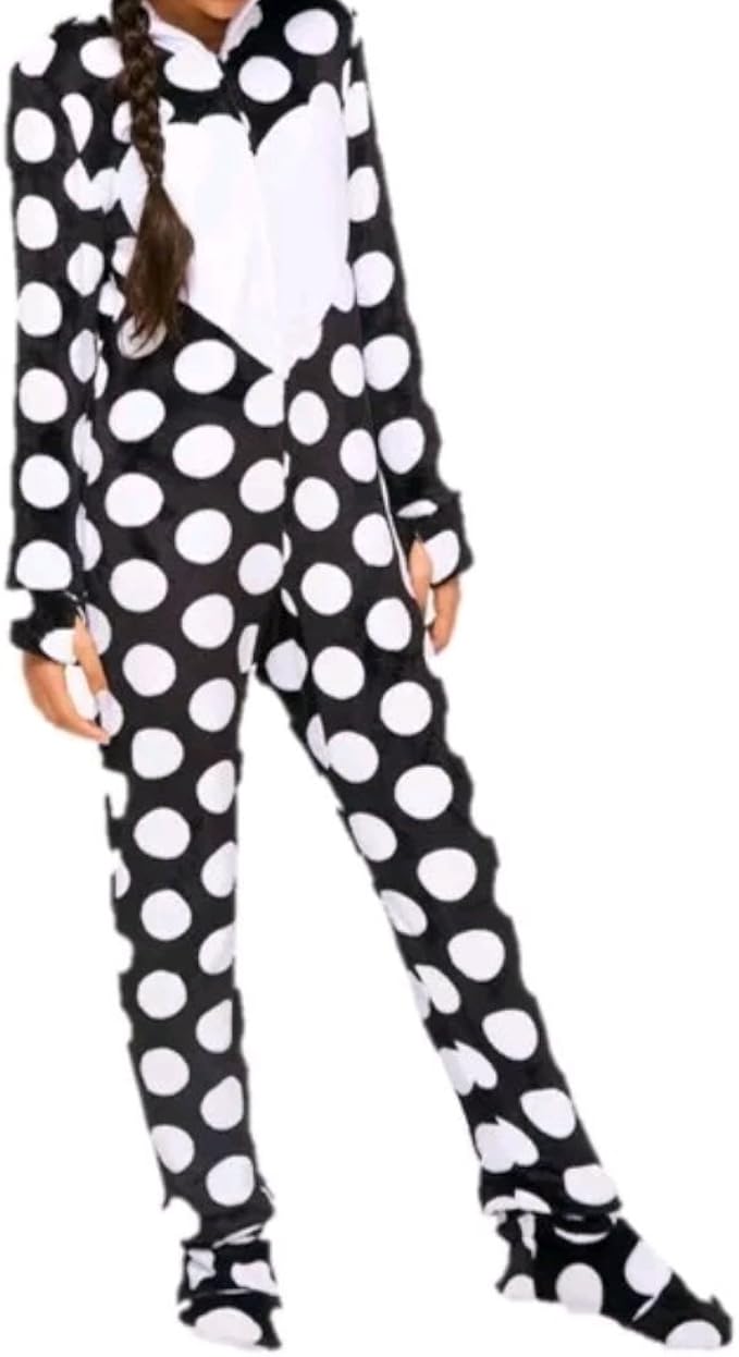Amazon.com: Justice Girls One-Piece Panda Fleece Footed Pajamas (6/7-20 ...