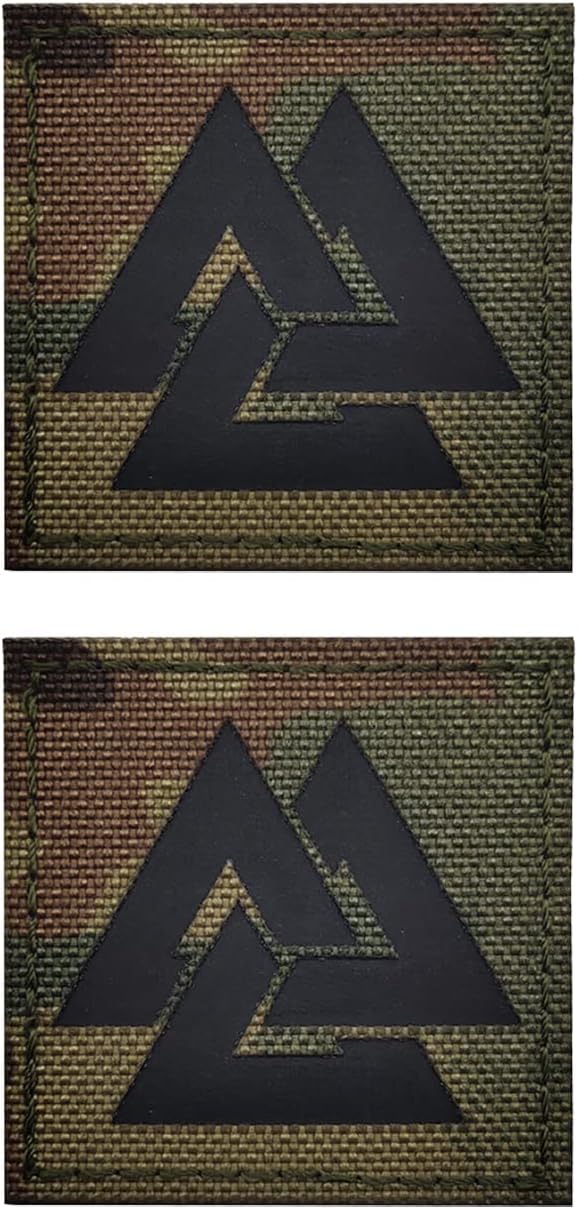 Amazon.com: 2 PCS AliPlus Viking Patches Viking Valknut Patches IR Infrared Reflective Patches ...