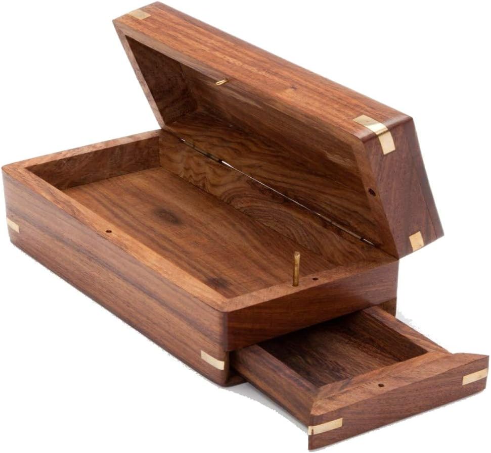 Amazon.com: Wooden Brainteaser Puzzle Box Case Holder with Hidden ...