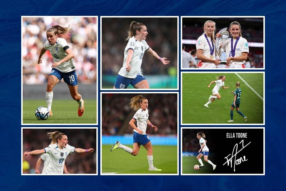 RJR PRINTS Ella Toone - England Lionesses Signed 12x8 Inch Montage ...
