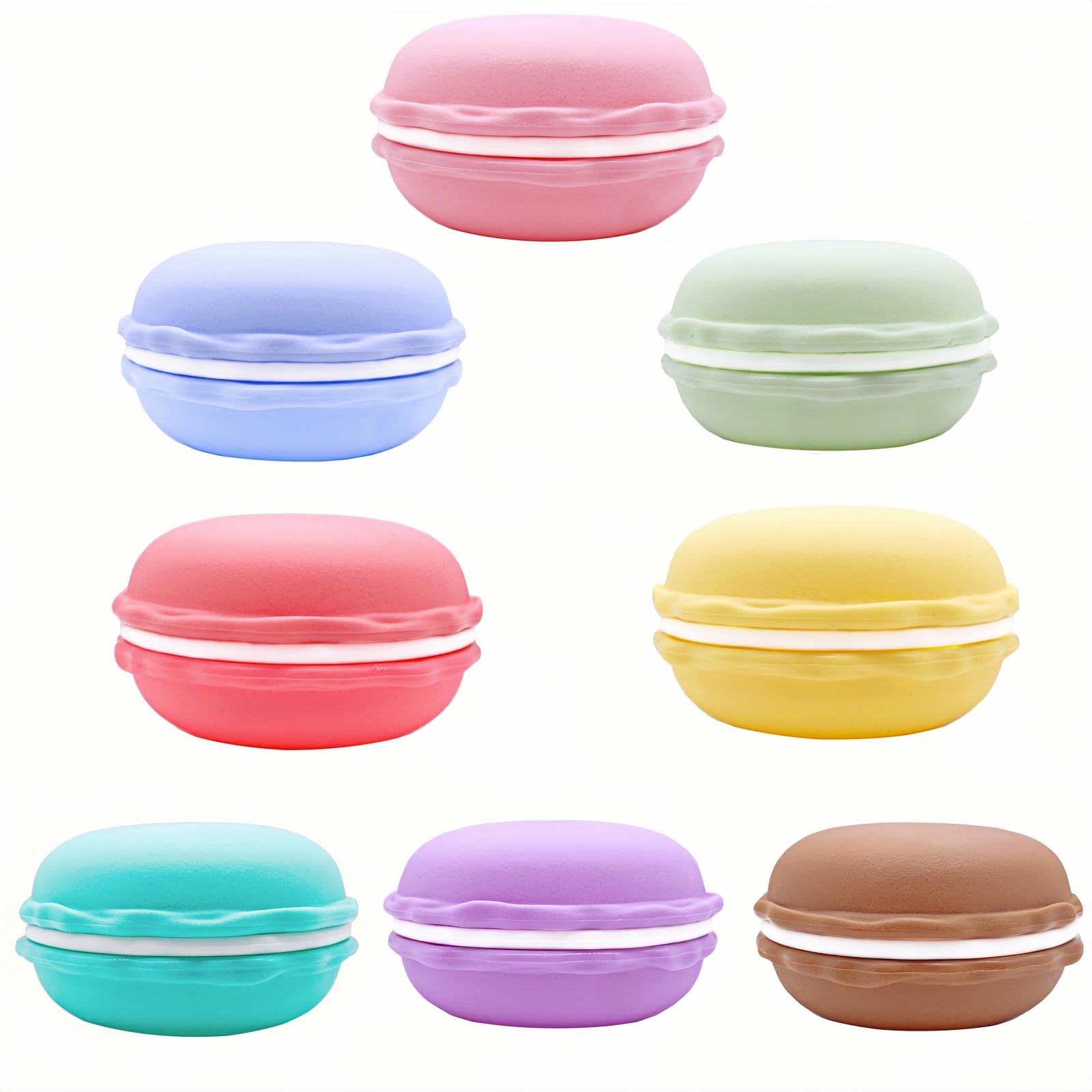 Amazon.com: HAN SHENG 8 Pcs 4 Inch Giant Macaron Storage Case Colorful ...