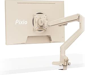 Amazon.com: Pixio PS1S Wave Beige Single Monitor Arm Stand Desk Mount ...