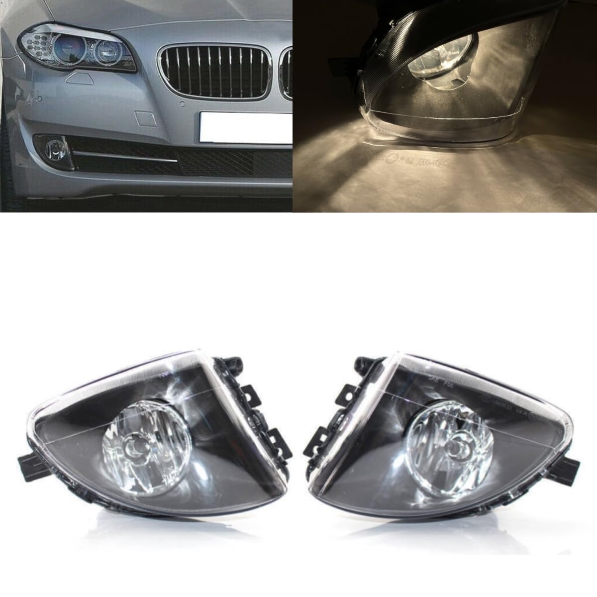 Amazon.com: Pair of Front Bumper Fog Light Driving Lamp w/Halogen Bulbs ...
