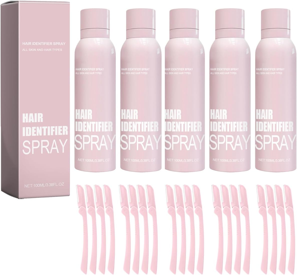 5PCS Hair Identifier Spray for Face Shaving Skin Body Hair Removal ...