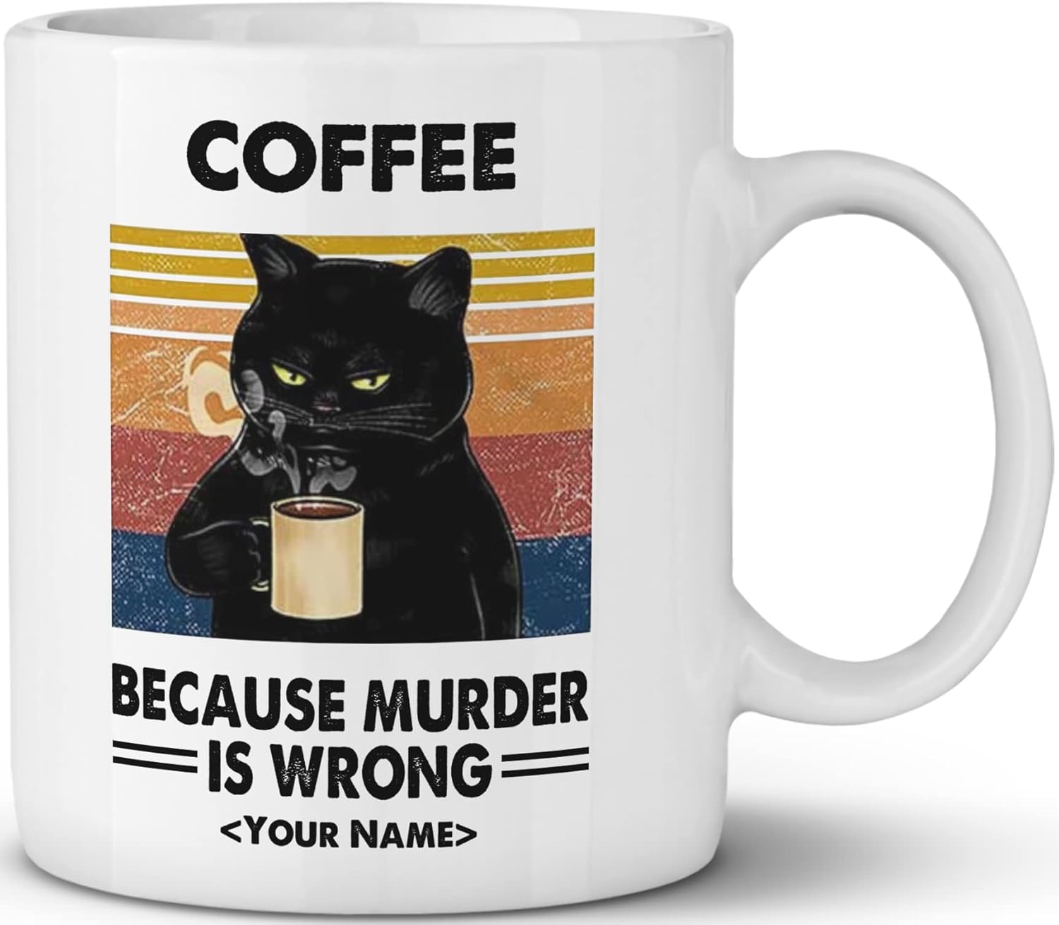 Amazon.com: Coffee Because Murder Is Wrong Coffee Mug - Humor Sarcastic ...