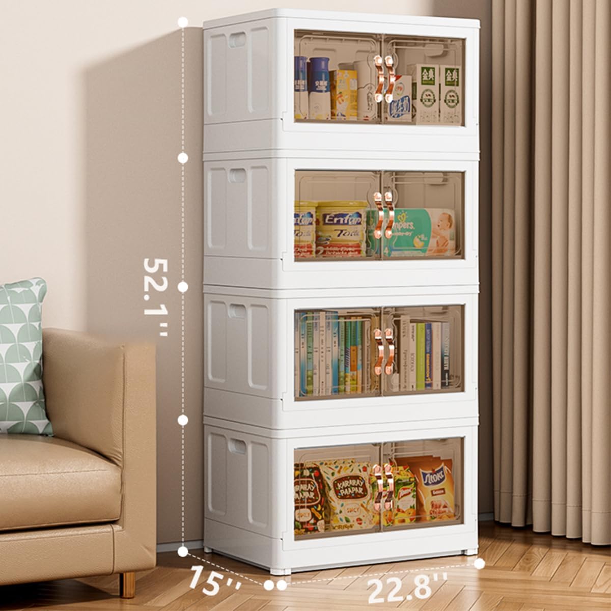 gerritfany Contenedores de almacenamiento con tapas, contenedores de ...