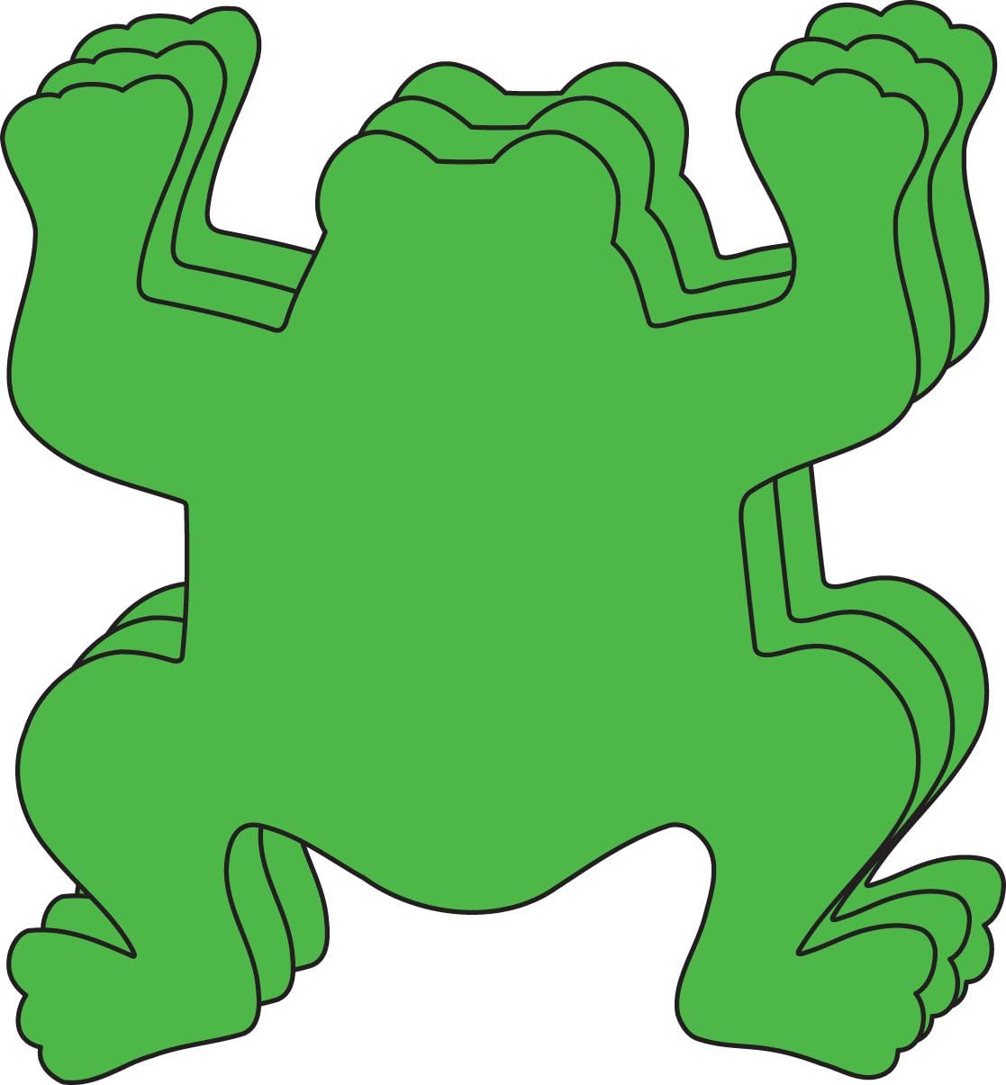 Amazon.com: Frog Large Single Color Creative Cut-Outs, 5.5" x 5.5", 31 ...