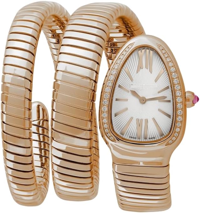Buy Serpentine Snake Watch For Woman with Spiral Bracelet, Roman Number ...