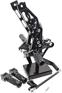 DEMULAX Adjustable Aluminum Motorcycle Rearset Footrest Footpeg Rear ...