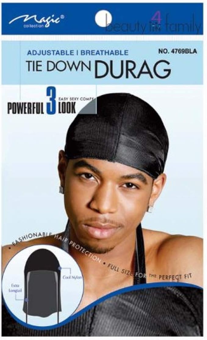 Breathable Durag for Men One size fits All Black : Amazon.co.uk: Fashion