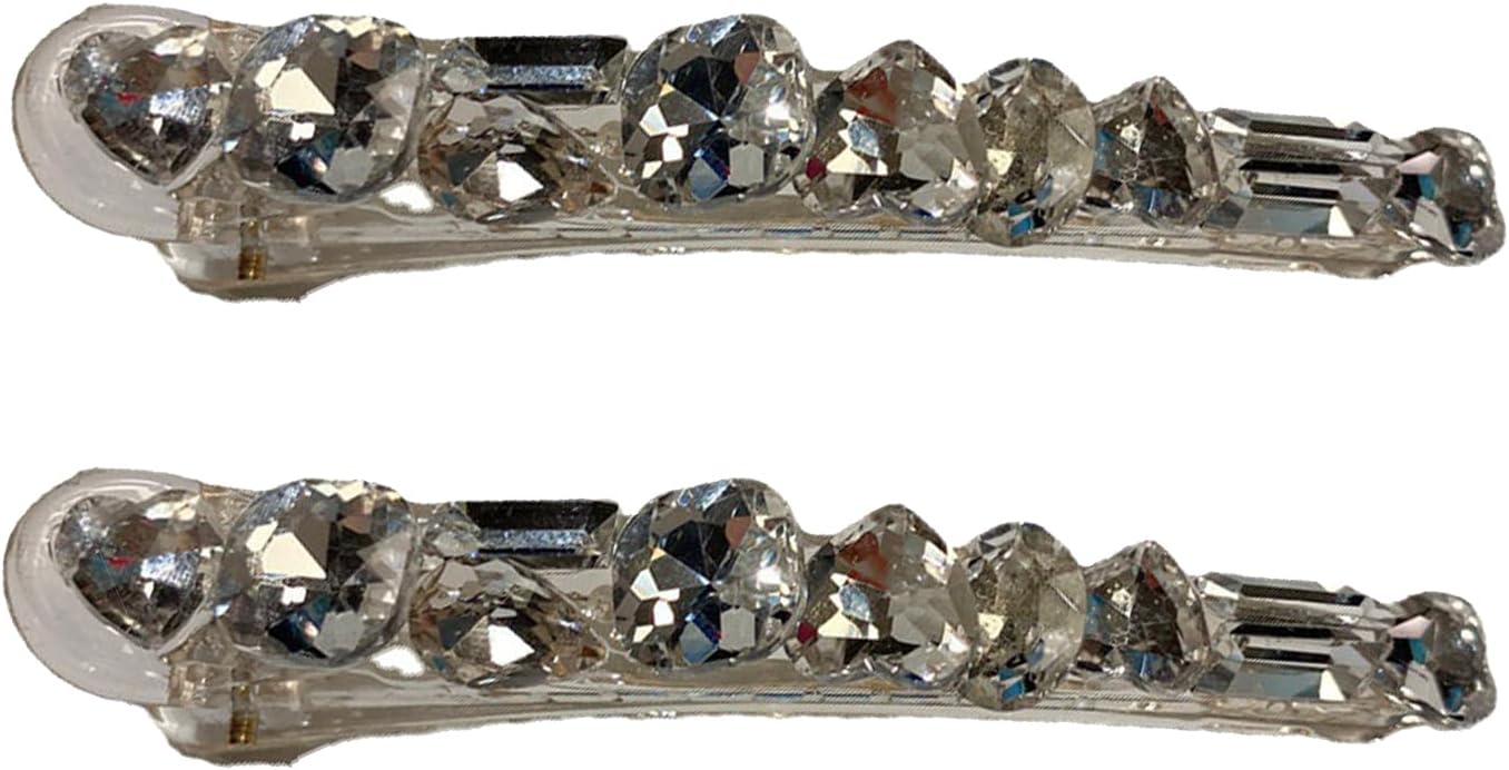 Amazon.com : 2 Pcs 3.0 Inch Shiny Clear Spike Alligator Duck Bill Hair ...