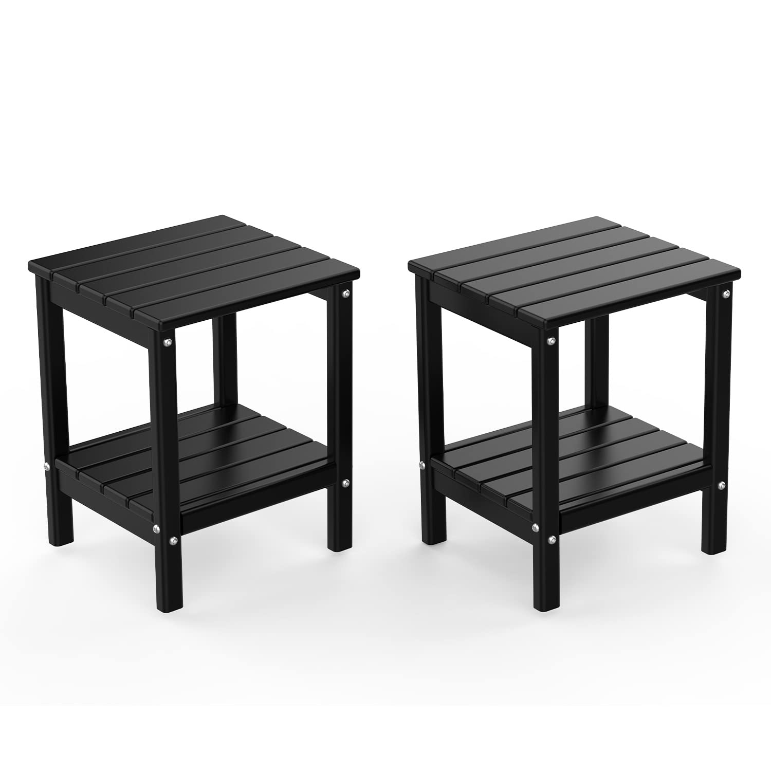 Amazon.com : BRIOPAWS Adirondack Side Tables Set of 2, HDPE Weather ...