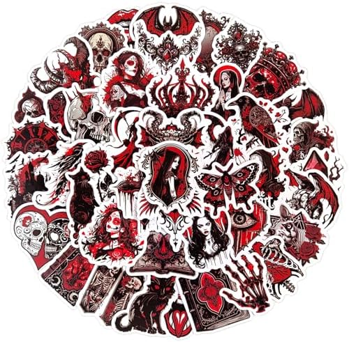 Amazon.com: 100Pcs Gothic Stickers Pack, Graffiti Skull Decals Stickers ...