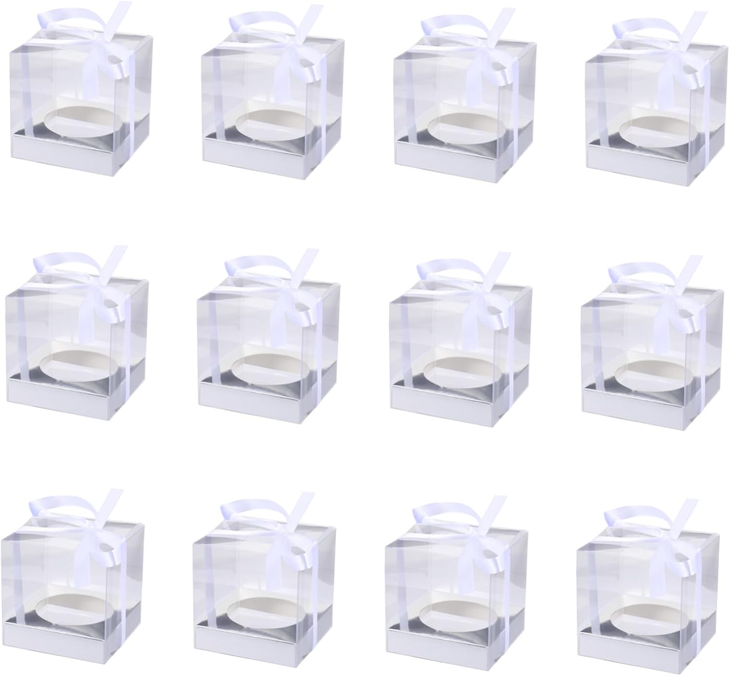 Amazon｜NUOBESTY 12個入り ボックス ケーキボックス デザート容器 お菓子ボックス 箱 デザート スクエアカップ マカロン 容器 ケーキケース 透明 ケーキケース 四角 ...