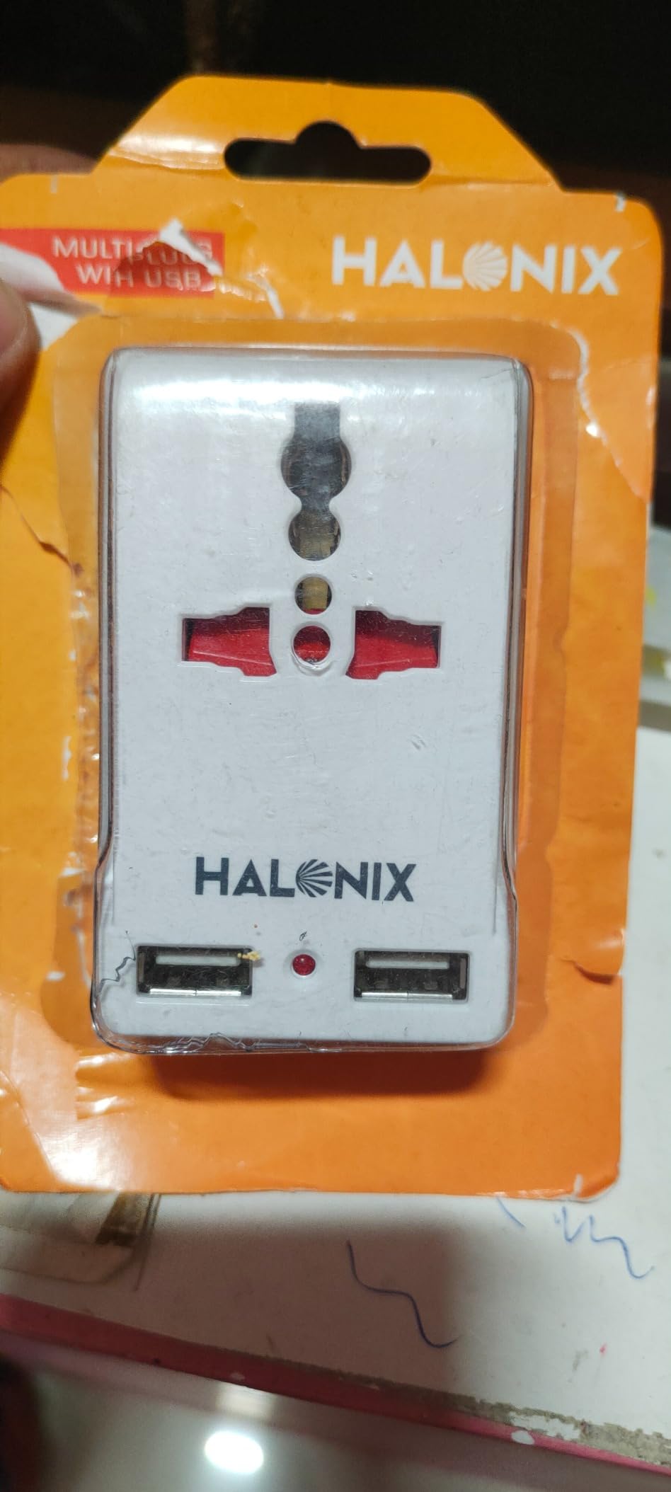 Halonix 6A Twin USB Charger & One 3 Pin Socket,Orange,MULTI PLUG EXT WITH USB : Amazon.in: Home ...