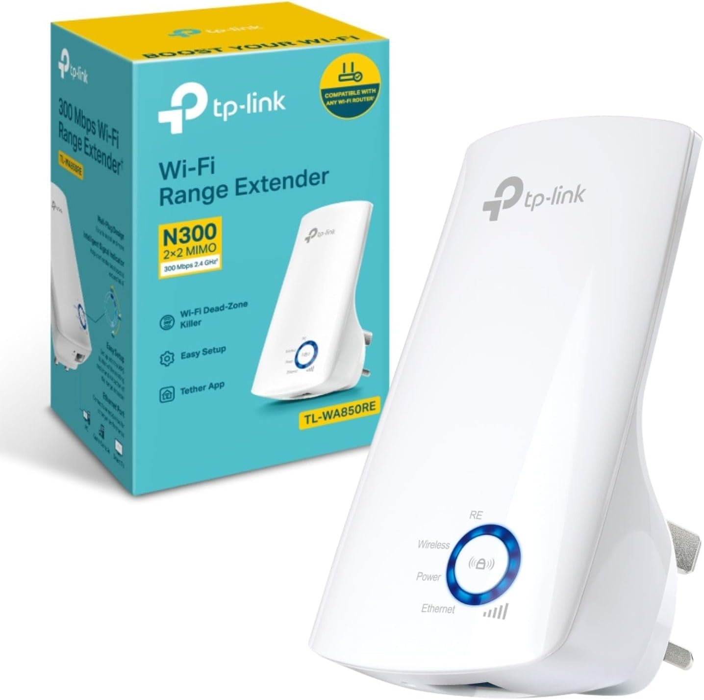 TP-Link TL-WA850RE N300 Universal Range Extender, Broadband/Wi-Fi ...