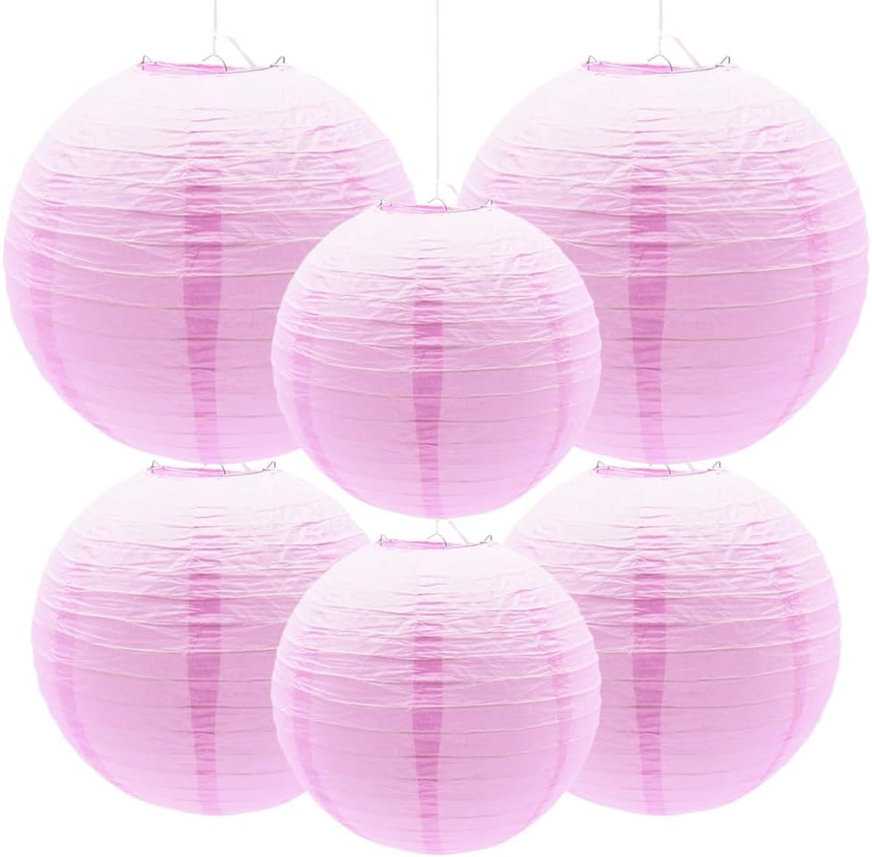 Yosawa 6 Pcs Paper Lanterns Decorative Round Paper Lantern Hanging ...