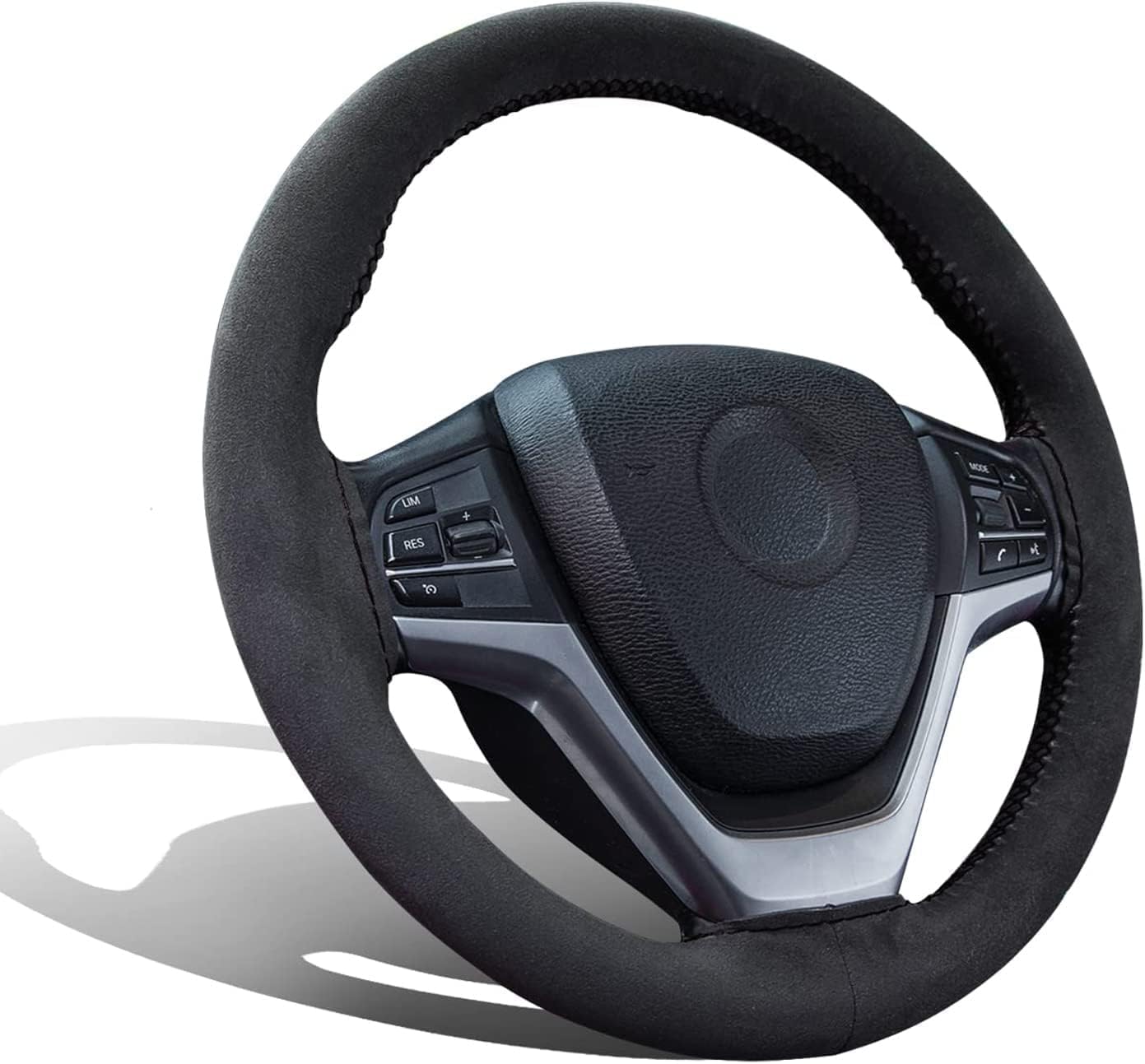 ZATOOTO Lenkradbezug Wildleder DIY, Auto Lenkradbezug mit Nadel und ...