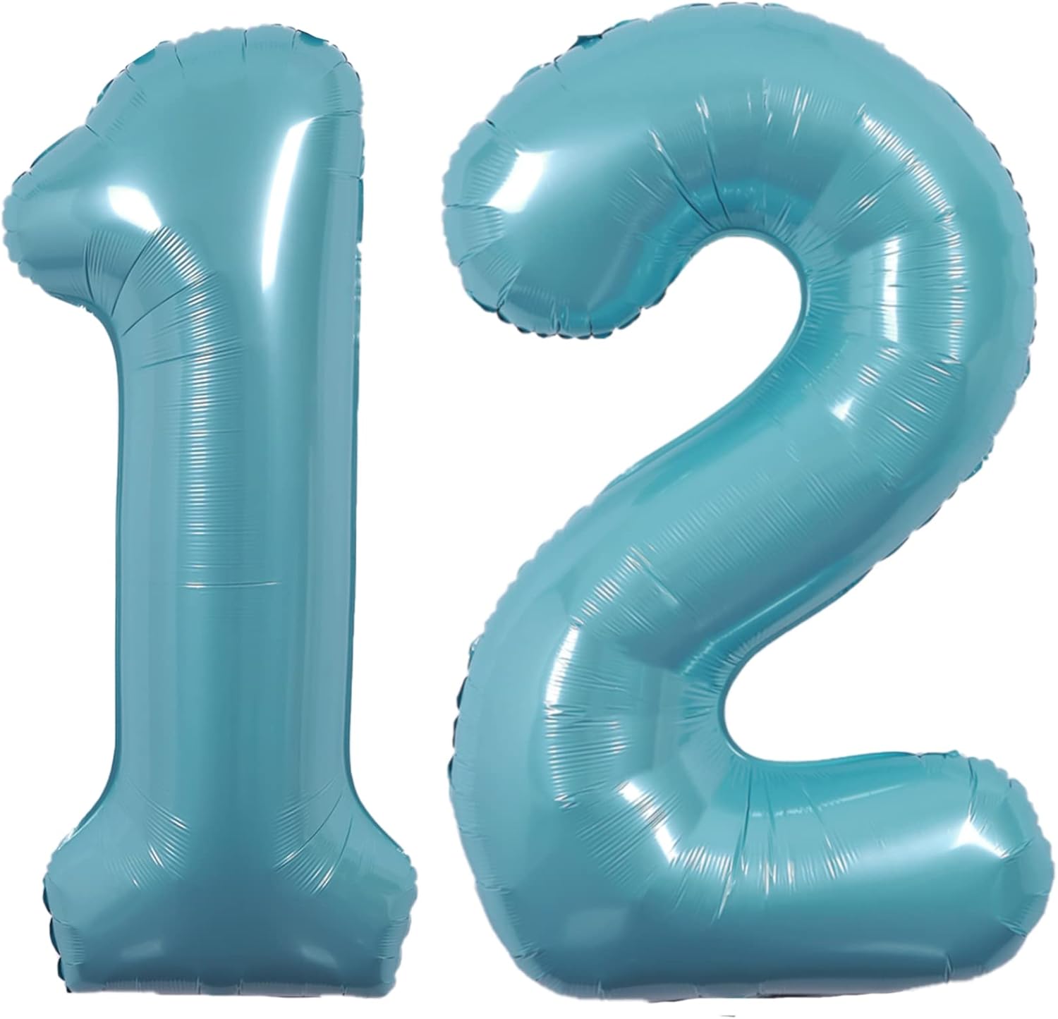 Amazon.com: 40inch Macaron Blue 12th Helium Foil Blue Number 21 ...