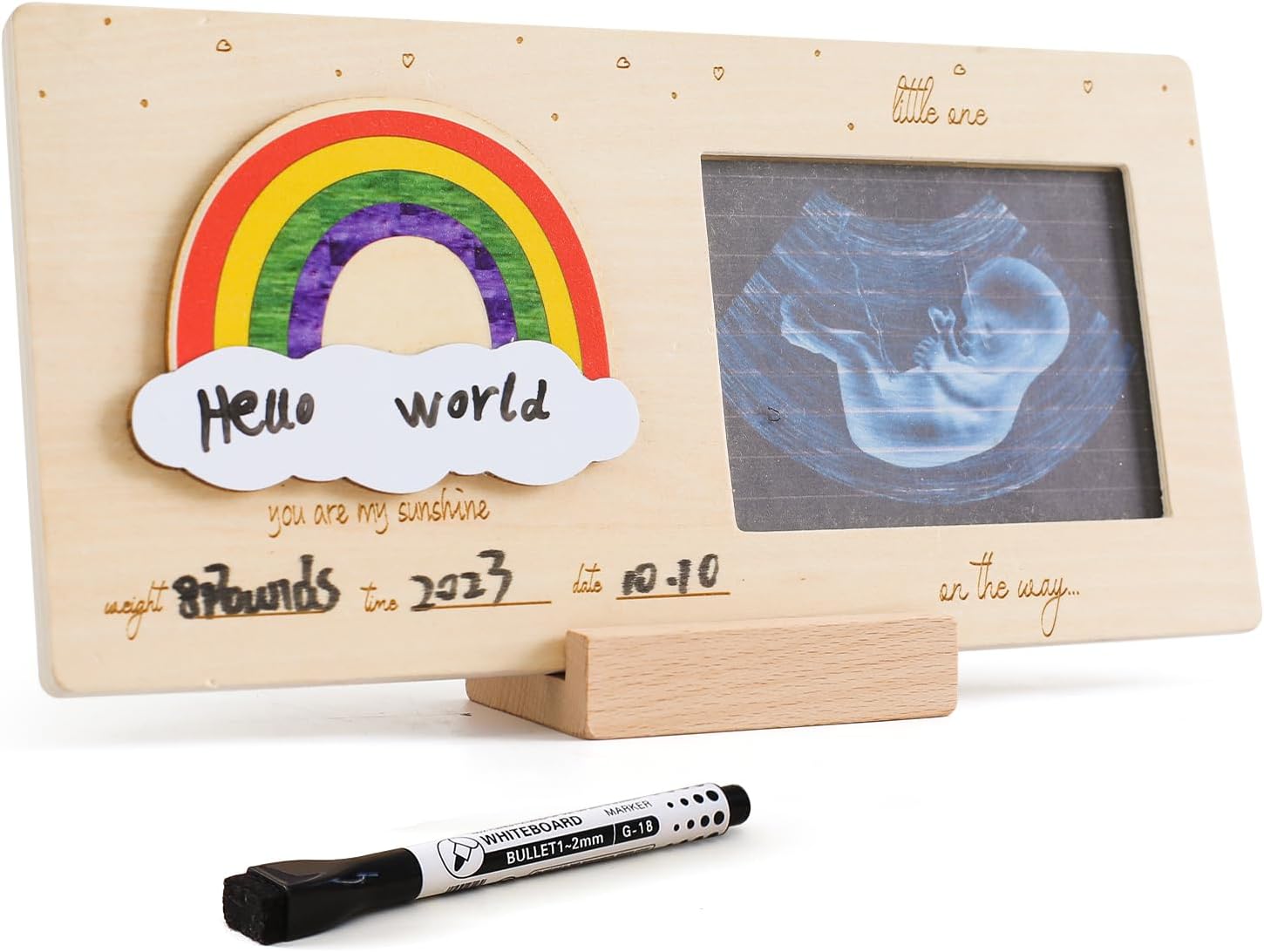 Amazon.com: bopoobo Sonogram Picture Frame,Pregnancy Announcements ...